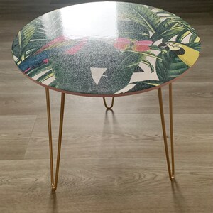 Parrots in Paradise Side/coffee/bedside/end Table. Living Room, Snug ...
