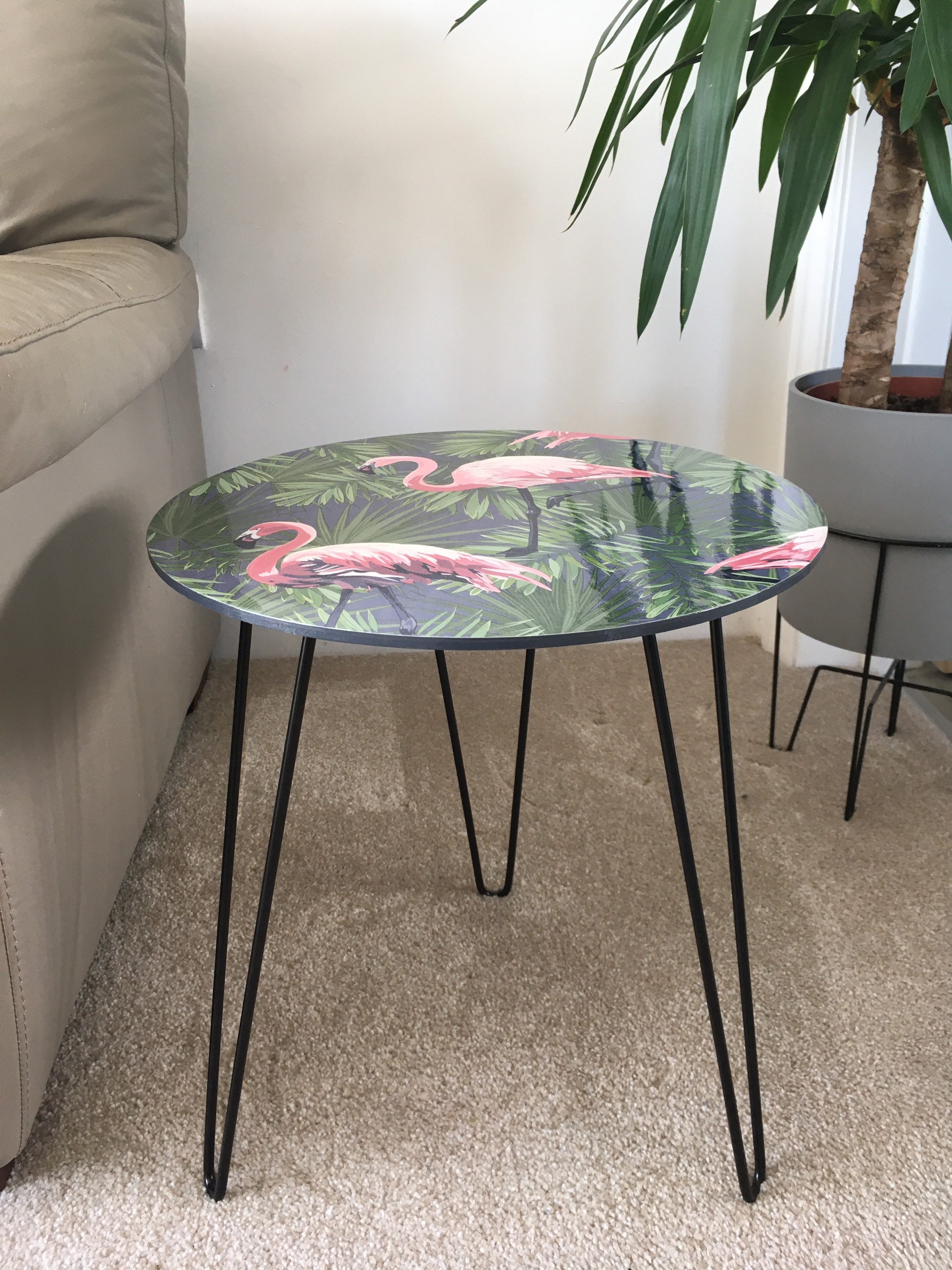 Quirky Flamingo Side Table / Coffee Table / Occasional Table. - Etsy