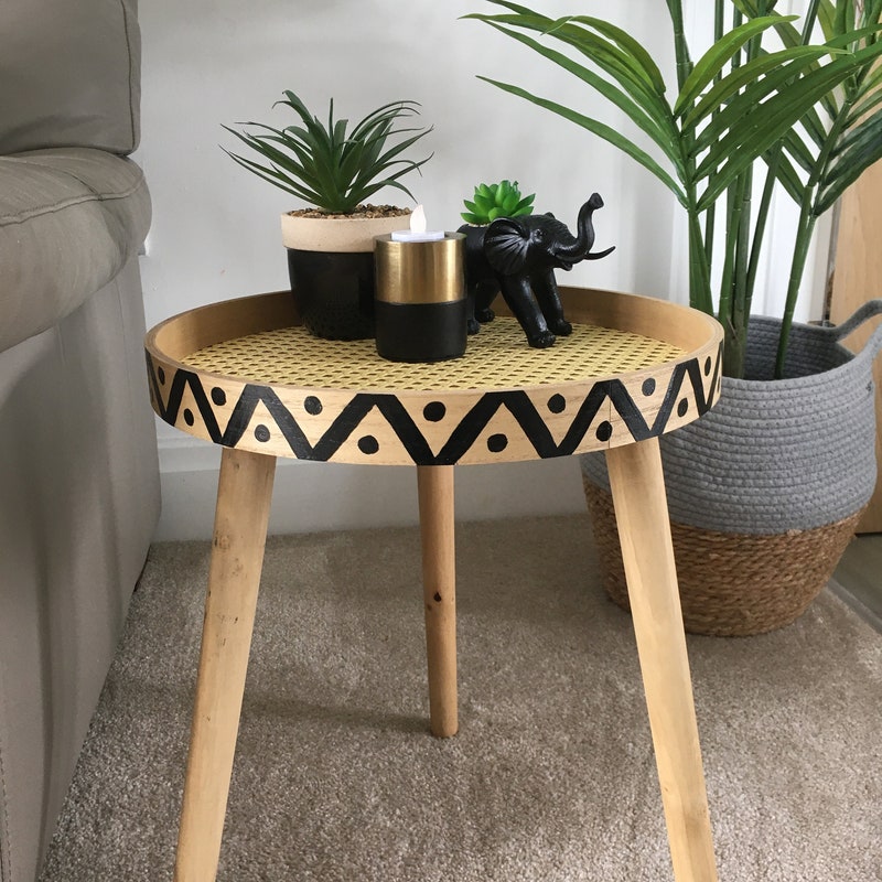 Cane Side Table - Etsy UK