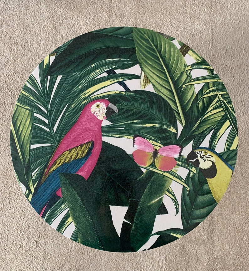 Parrots in Paradise Side/coffee/bedside/end Table. Living Room, Snug ...