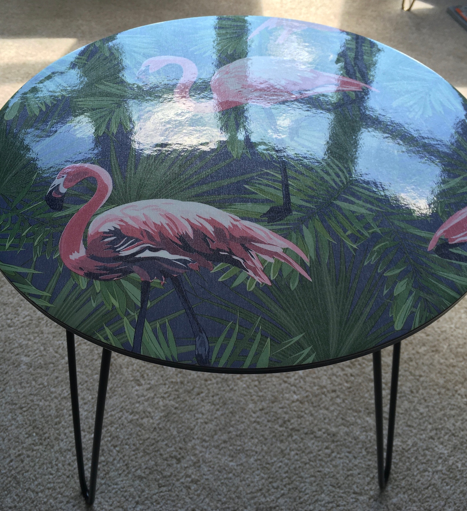 Quirky Flamingo Side Table / Coffee Table / Occasional Table / End ...