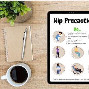 Hip Precautions Visual Aid - Etsy