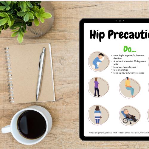 Hip Precautions Visual Aid - Etsy