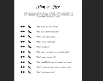 ABC Wedding Items Game - Fun Bridal Shower or Bachelorette Party ...