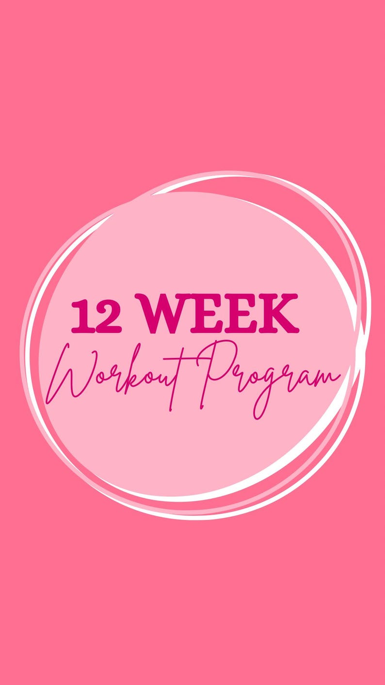 12 Week Total Body Transformation Workout Program - Pink - Etsy