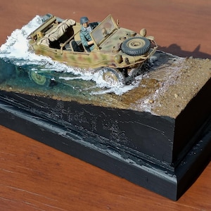 1/35 Built Schwimmwagen Diorama Epoxy Water Scale Model Built and ...