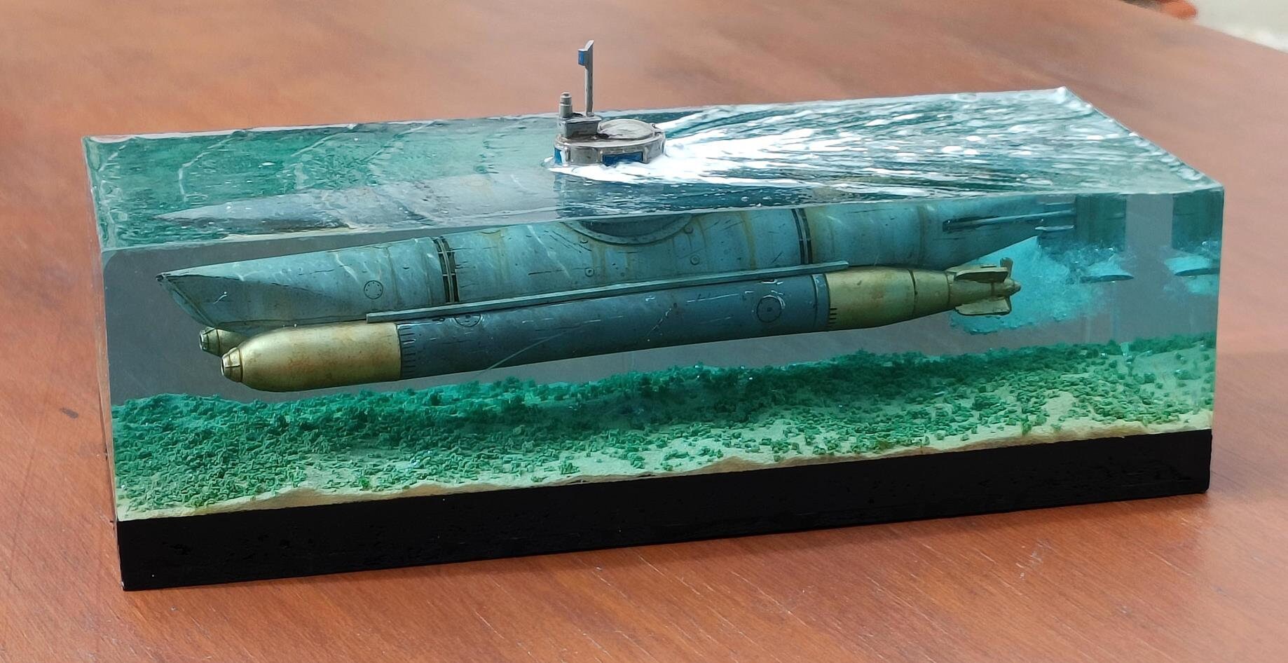 1/35 Built Biber Submarine Diorama Epoxy Water Scale Model Built and ...