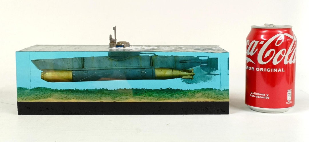 1/35 Built Biber Submarine Diorama Epoxy Water Scale Model Built and ...