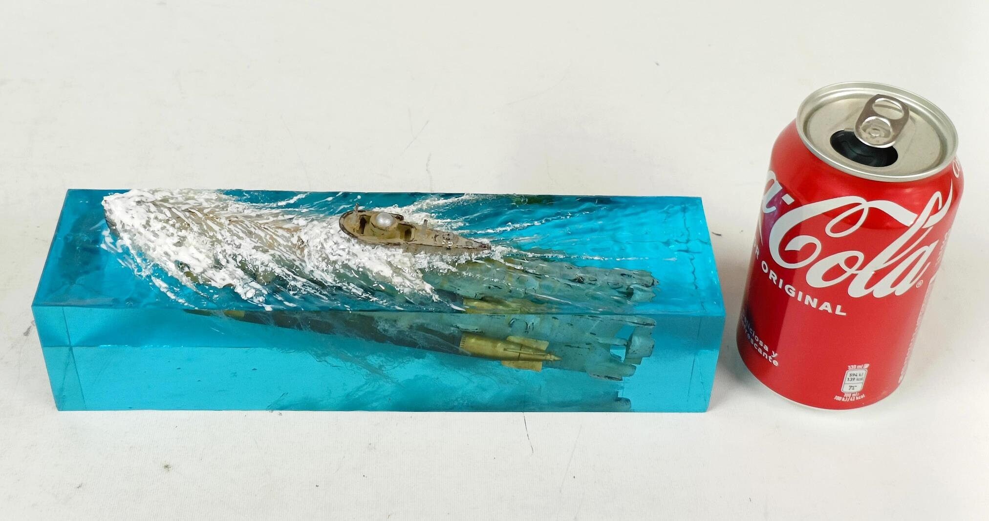 1/48 Built Seehund Submarine Diorama Epoxy Water Scale Model Built and ...