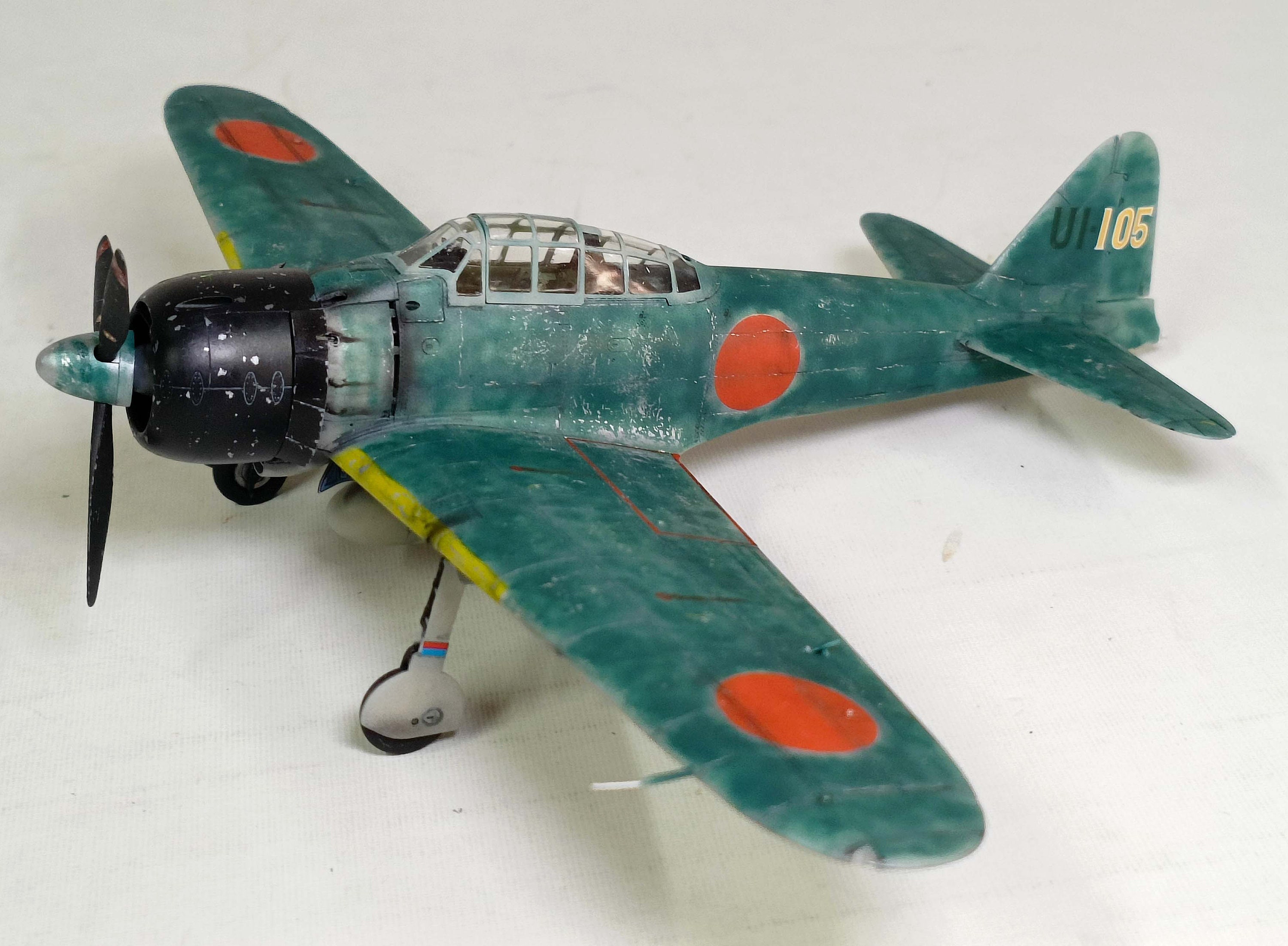 1/48 A6M5 Zero Scale Model Built Painted Gebaut Epoxy Diorama World War ...