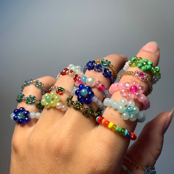 Beaded Rings - Etsy