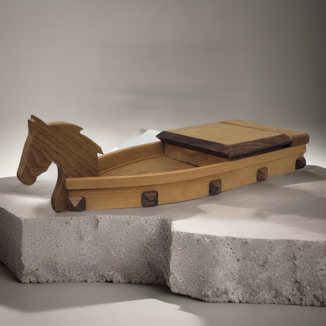 Handmade Wooden Sushi Boat Made of Oak for Serving Sushi, Fruits, and ...