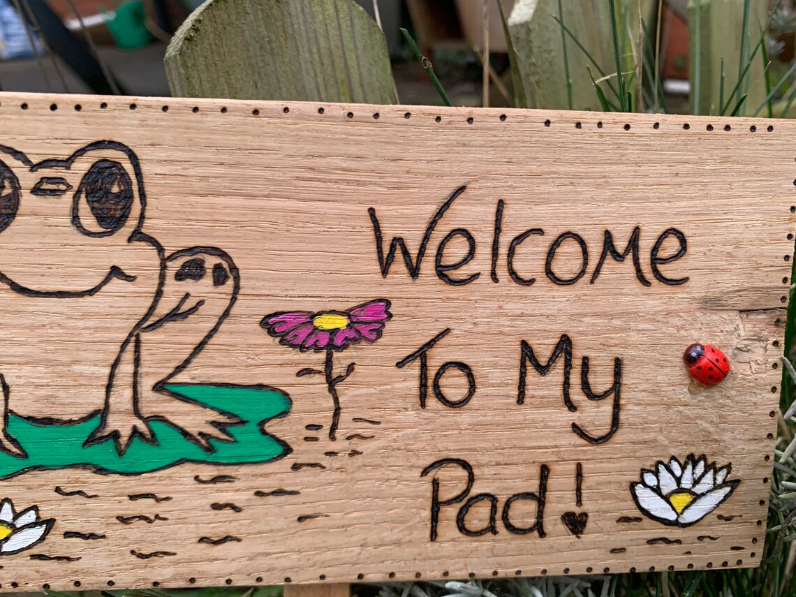 Frog and Toad Garden Sign Can Be Personalised Pond Sign - Etsy UK