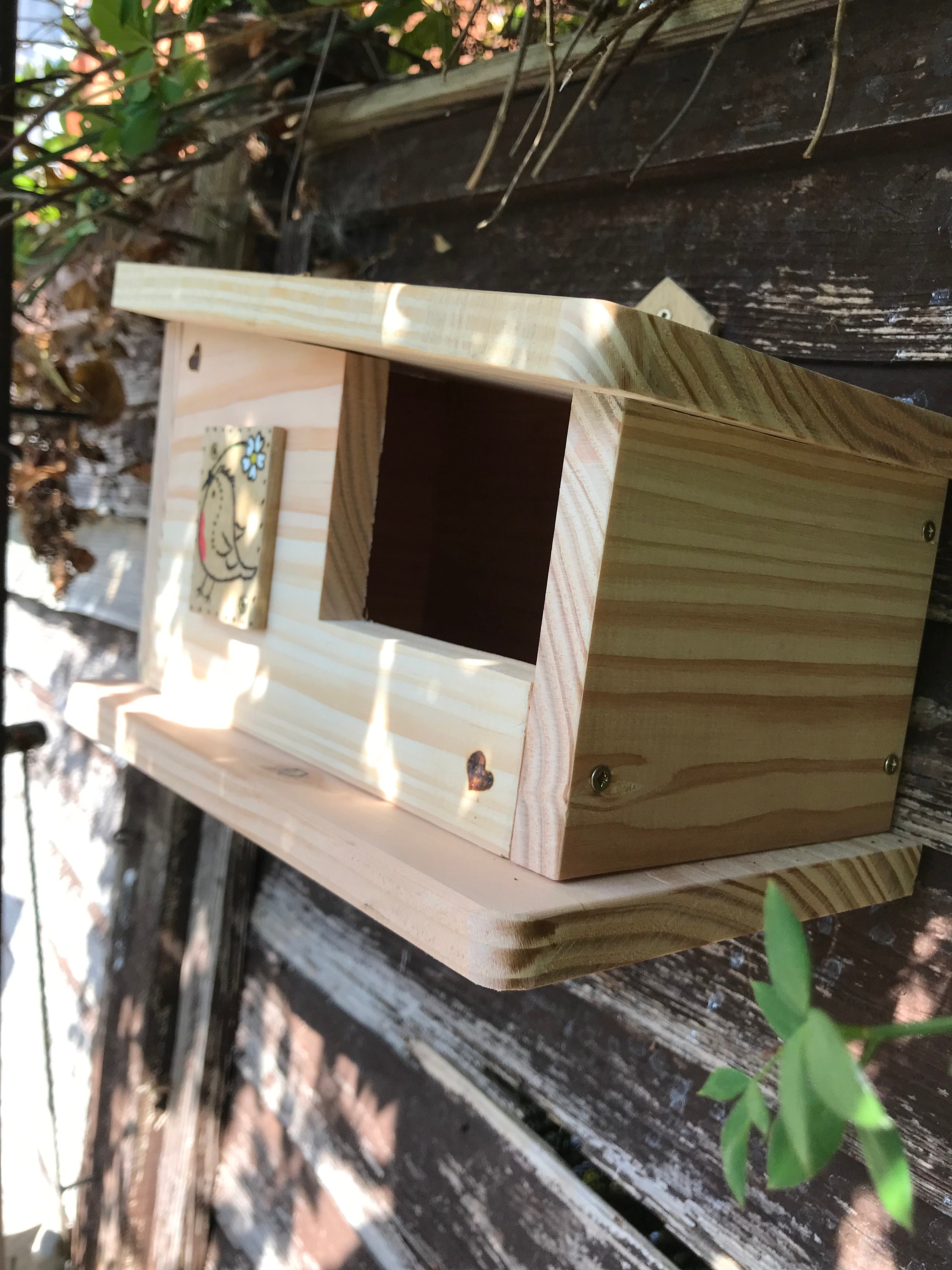 Robin and Wren Open Front Nesting Box Bird House - Etsy UK