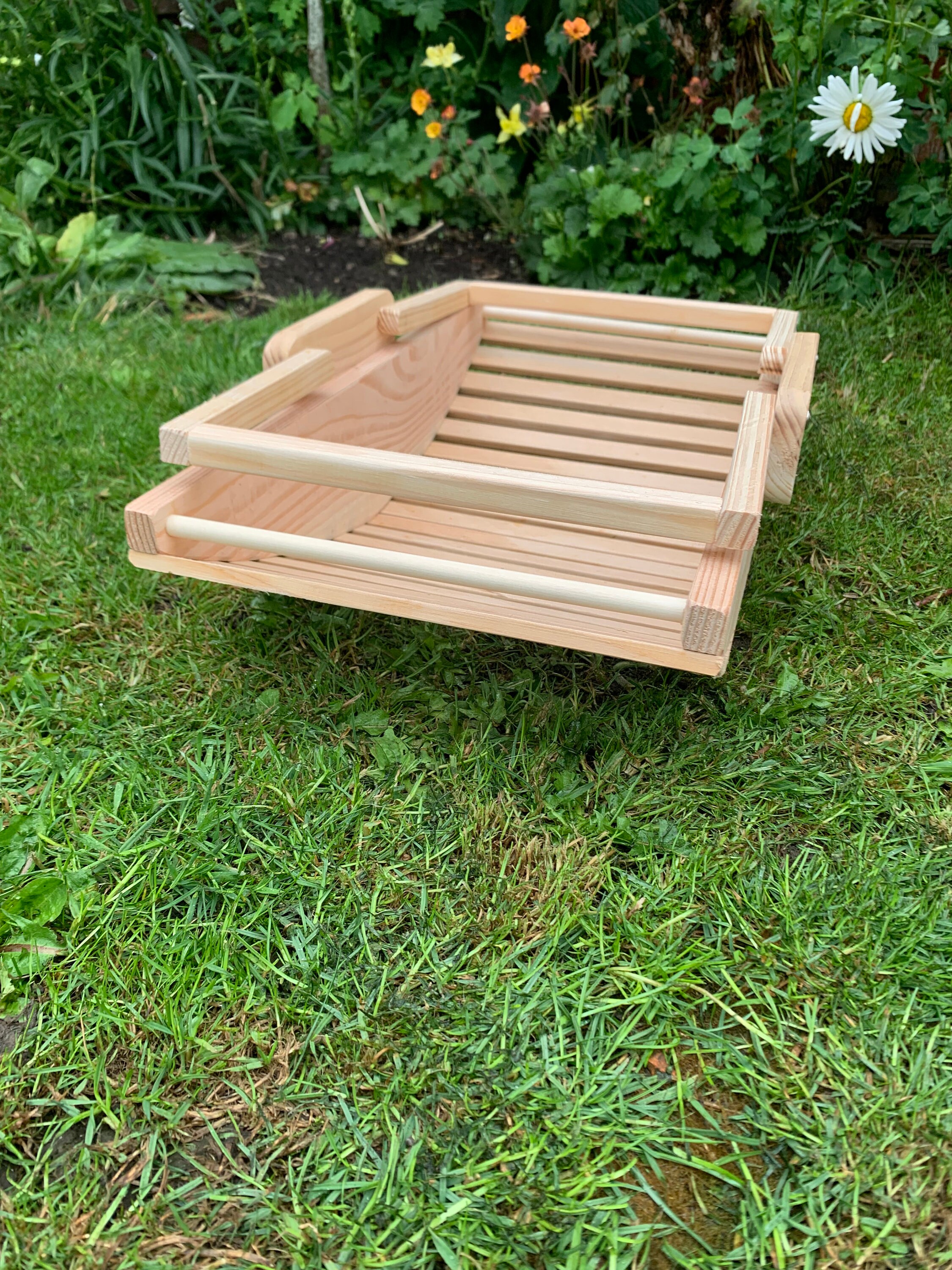 Wooden Garden Trug With Fold Down Handle - Can Be Personalised - Etsy UK