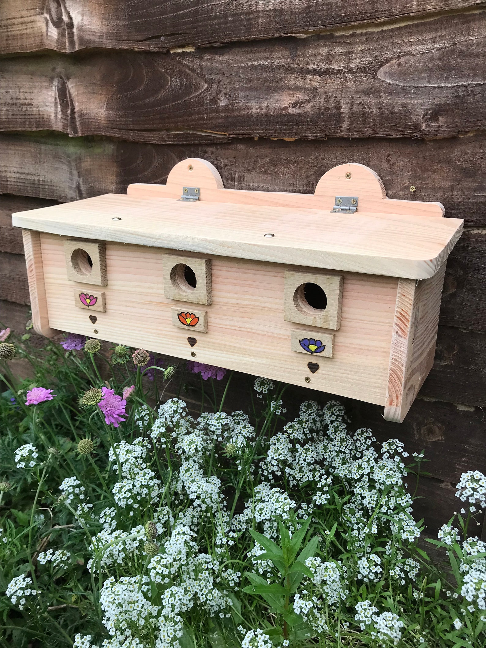 Hedge Sparrow House Bird House Nesting Box Triple Bird Box - Etsy UK