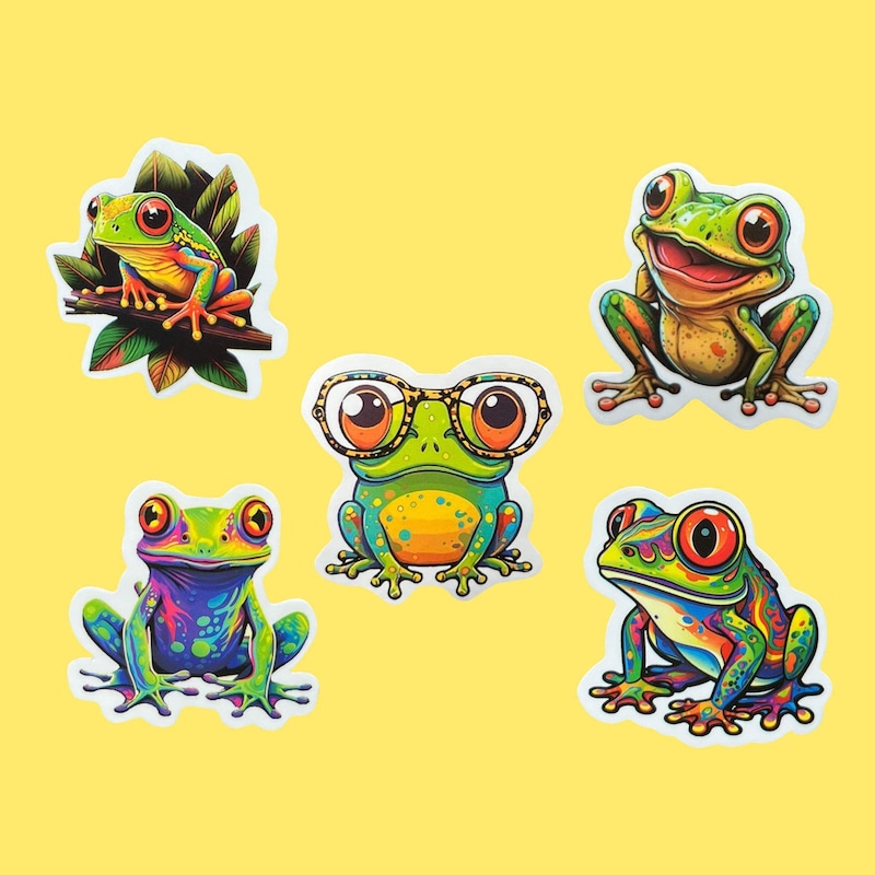 Frog Stickers - Etsy Canada