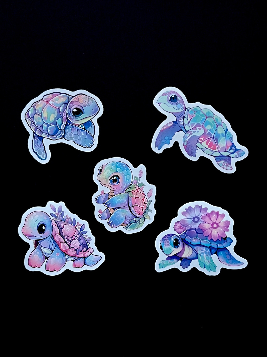 10 Sets of 5 Sea Turtle Stickers - Waterproof & DIY Friendly - Perfect ...