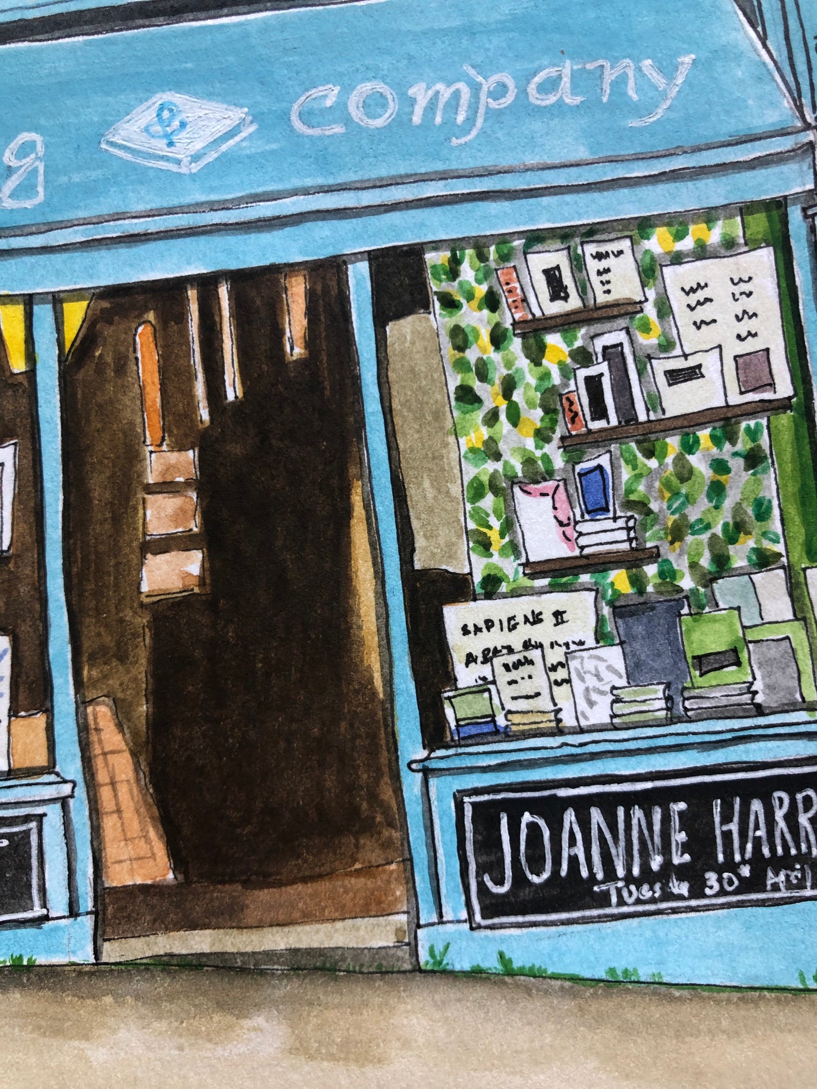 Print of Toppings and Company Booksellers A Cute and Lovely Baby Blue ...