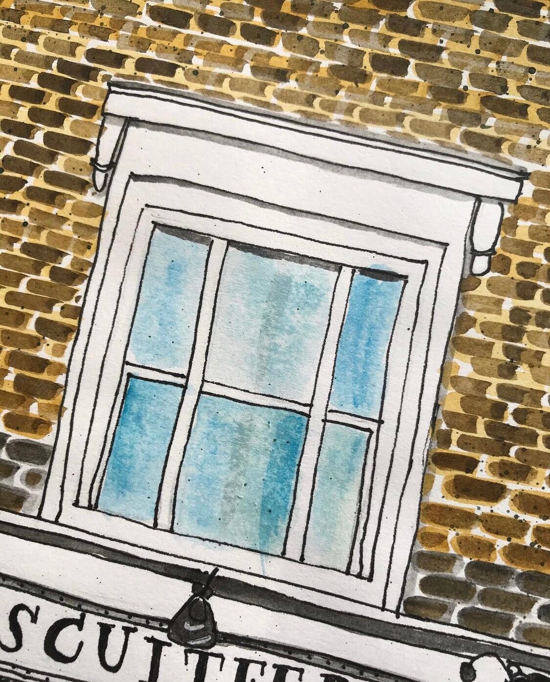 Biscuiteers London Art Print – Watercolor Biscuit Shop, Bakery Wall ...
