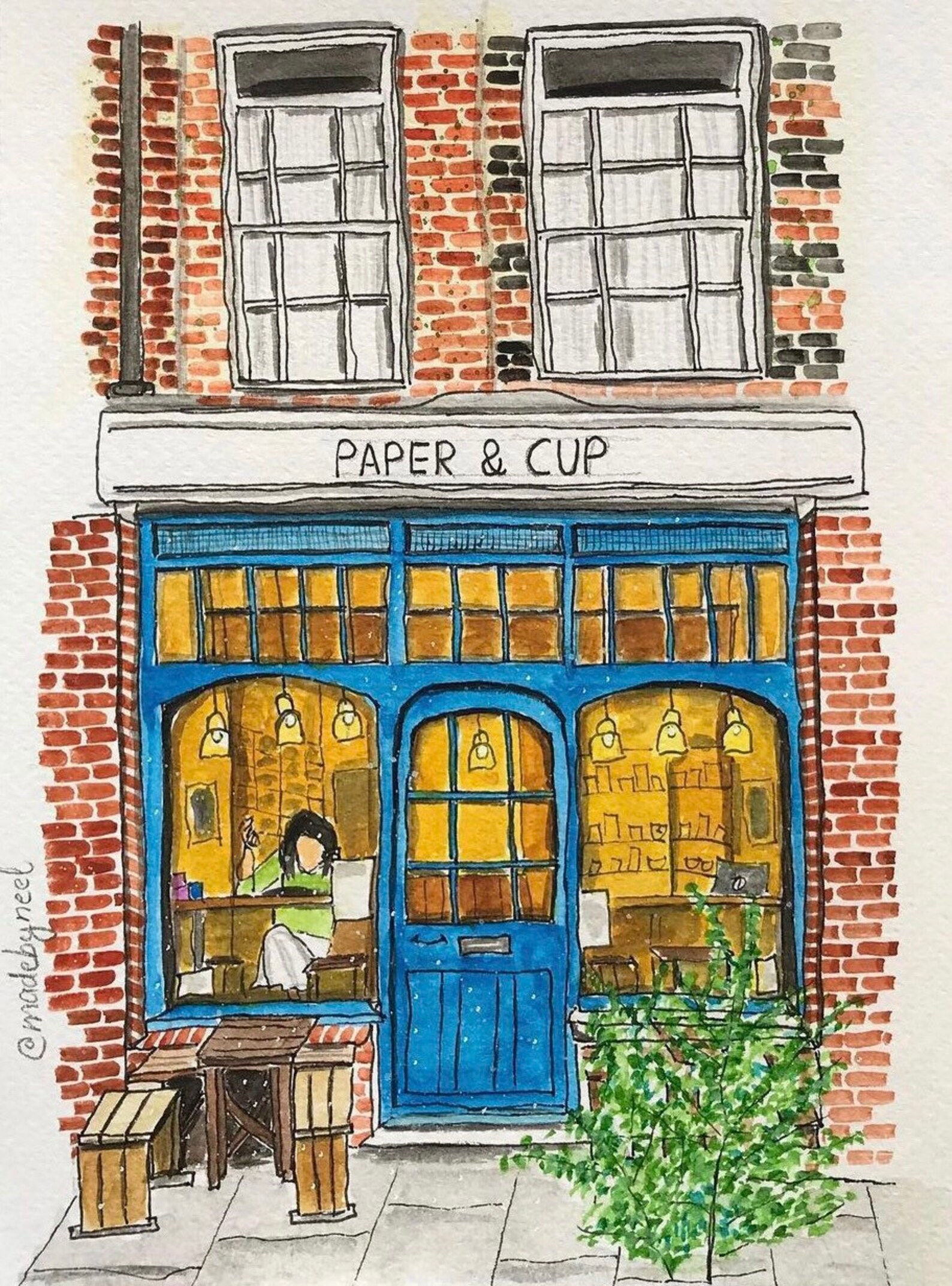 Print of Paper & Cup - a Coffee Shop in London! - Etsy
