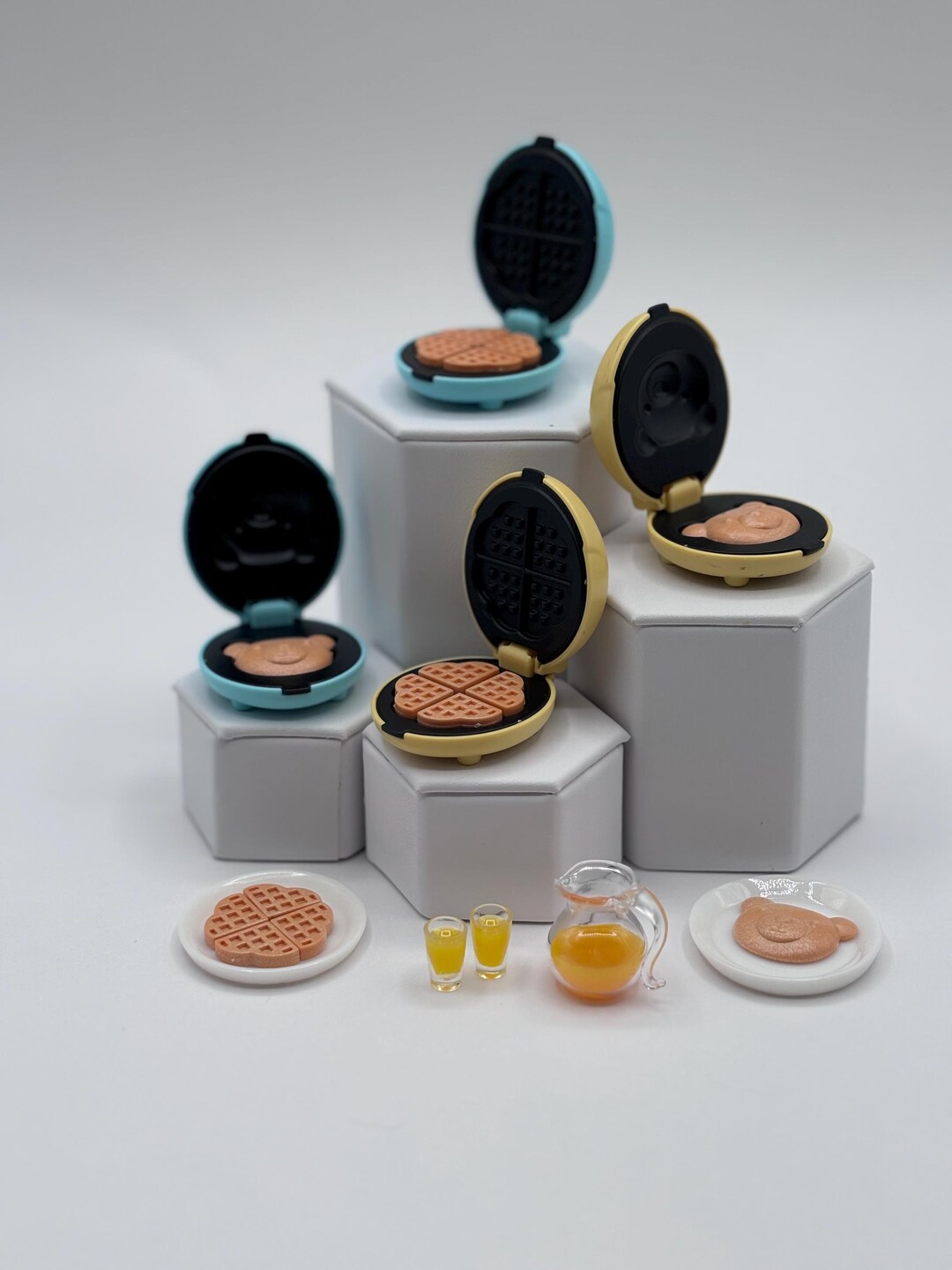 Waffles and Orange Juice Elf Breakfast Set/mini Waffle Makers/mini ...