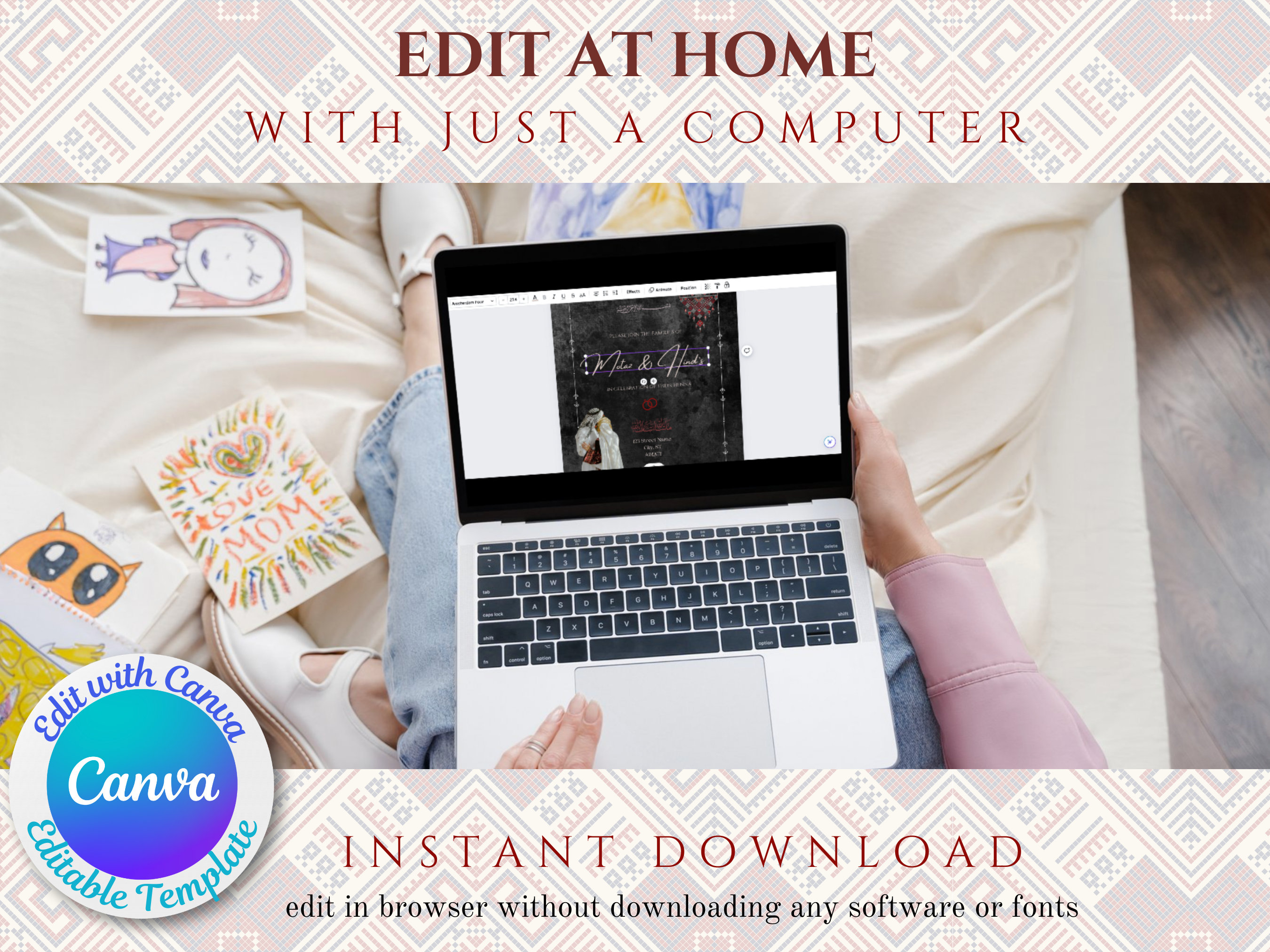 Palestine Welcome to Henna Sign Customizable Template Palestinian ...