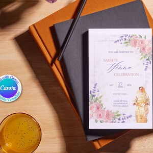 Libya Henna Cultural Customizable Invitation Template 5 by 7, You Are ...