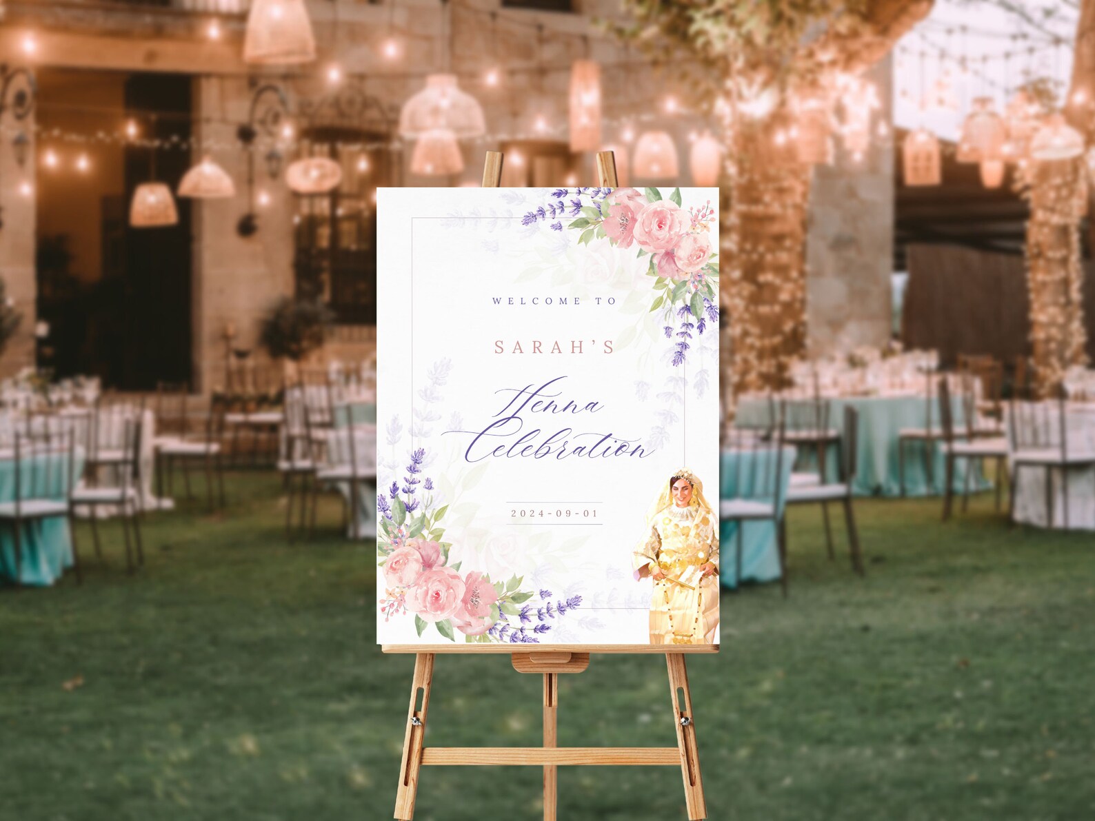 Libya Henna Cultural Customizable Wedding Libyan Henna Sign Template 24 ...