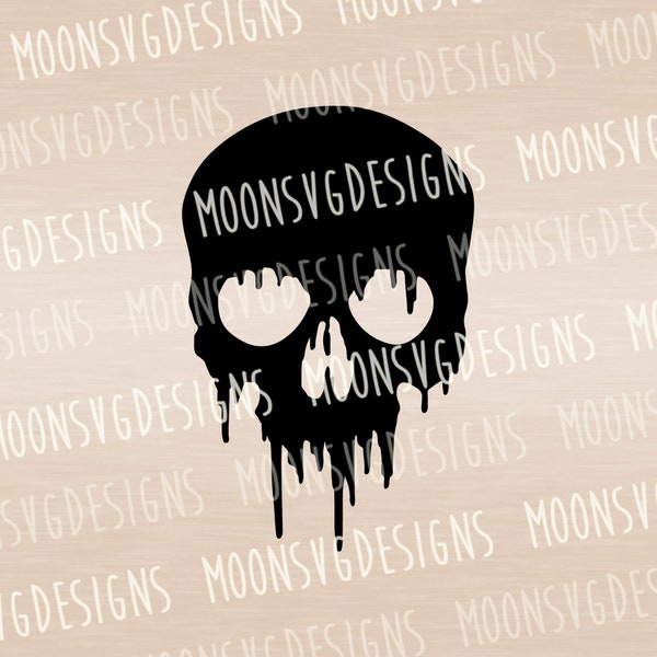 Skull Decal Dripping - Etsy
