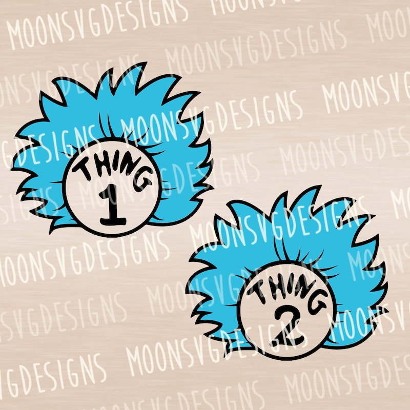 Thing 1 Svg - Etsy