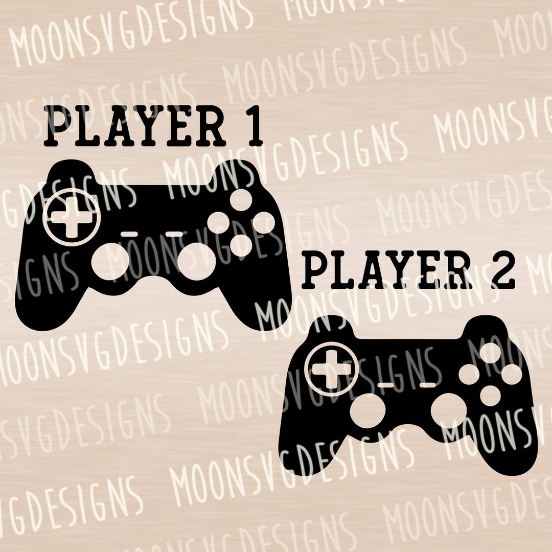 Player 1 Player 2 SVG, Twins SVG, Iron on Svg, Cut File for Personal ...