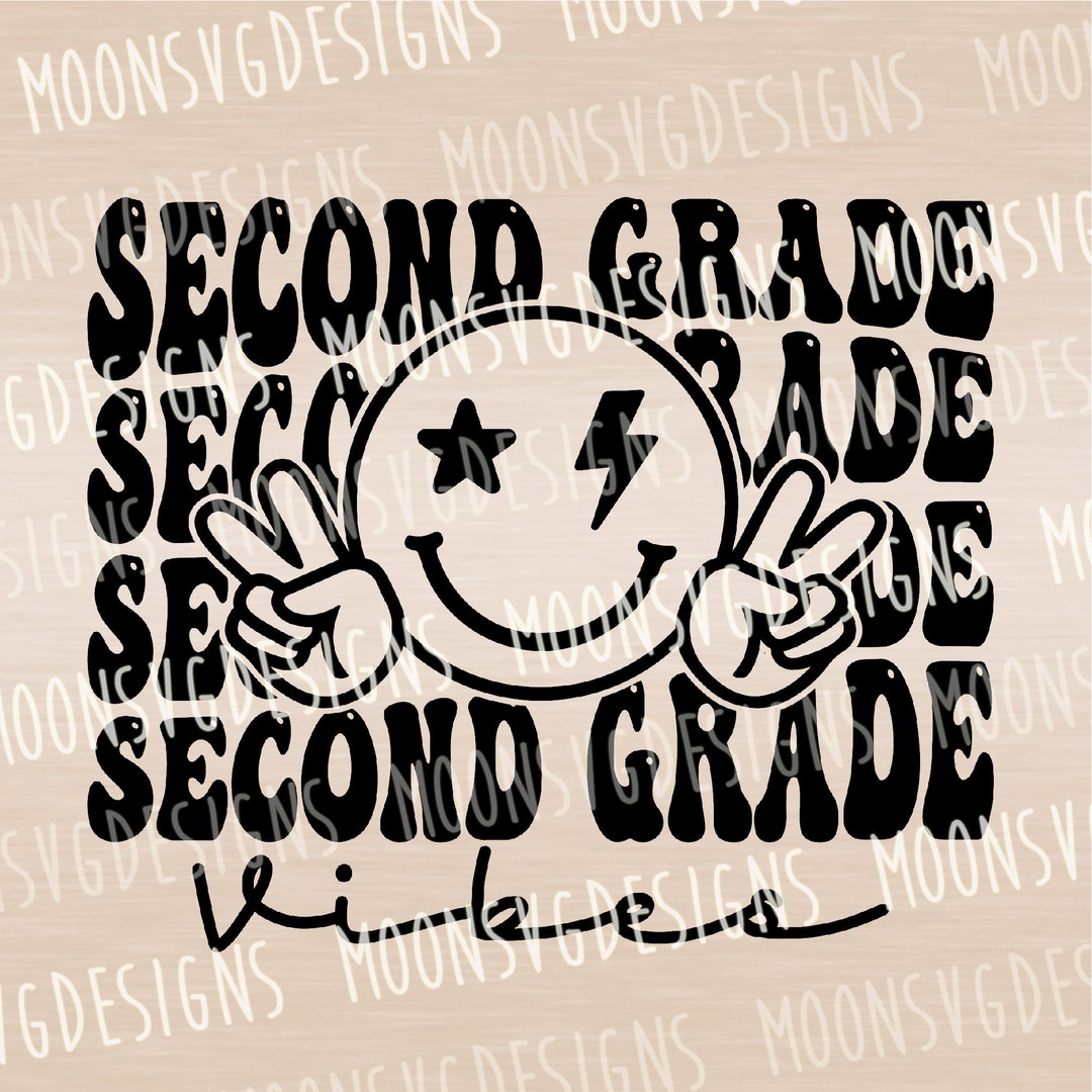 Second Grade Vibes SVG, Back to School SVG, 2nd Grader SVG, Iron on ...