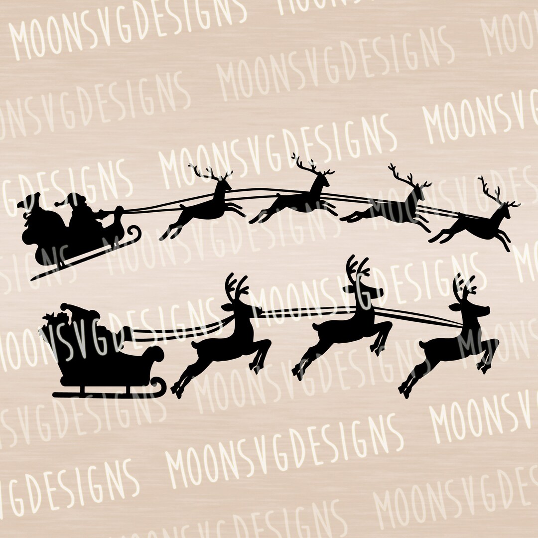 Sleigh Ride SVG, Santa Sleigh Ride SVG, Christmas Decor Svg, Iron on ...
