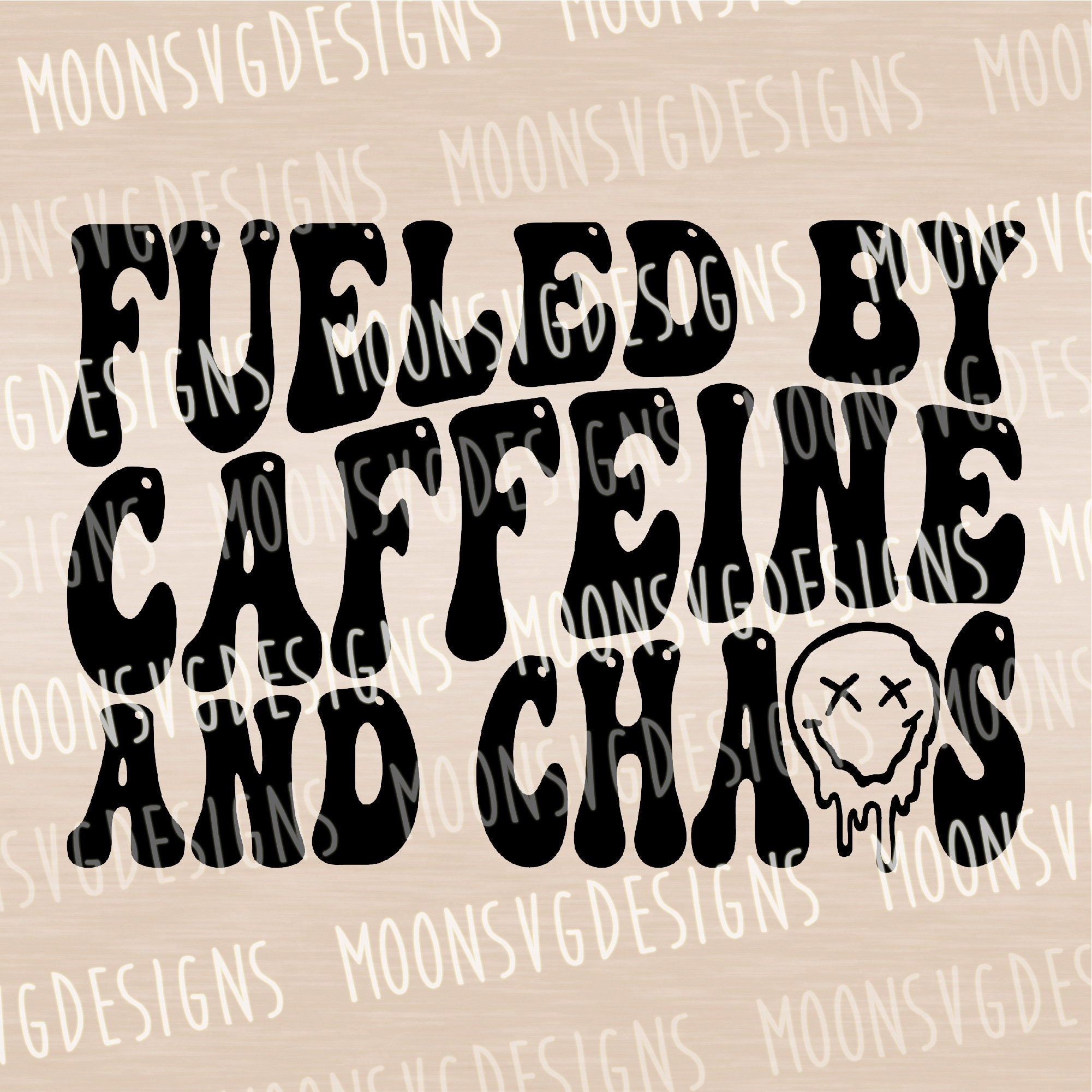 Fueled by Caffeine and Chaos Svg Coffee SVG Mom Life SVG - Etsy