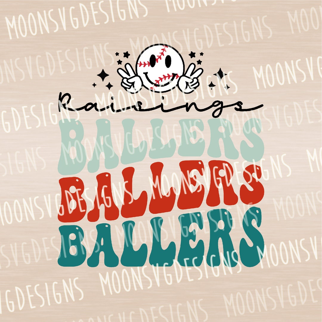Raising Ballers SVG, Retro Baseball Smile SVG, Baseball Mom Svg, Iron ...