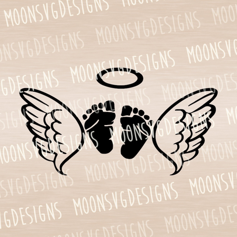 Angel Baby SVG Baby Memorial SVG in Loving Memory Svg Iron - Etsy