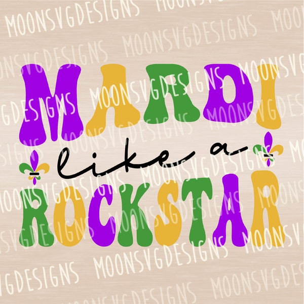 Mardi Like a Rockstar Svg - Etsy