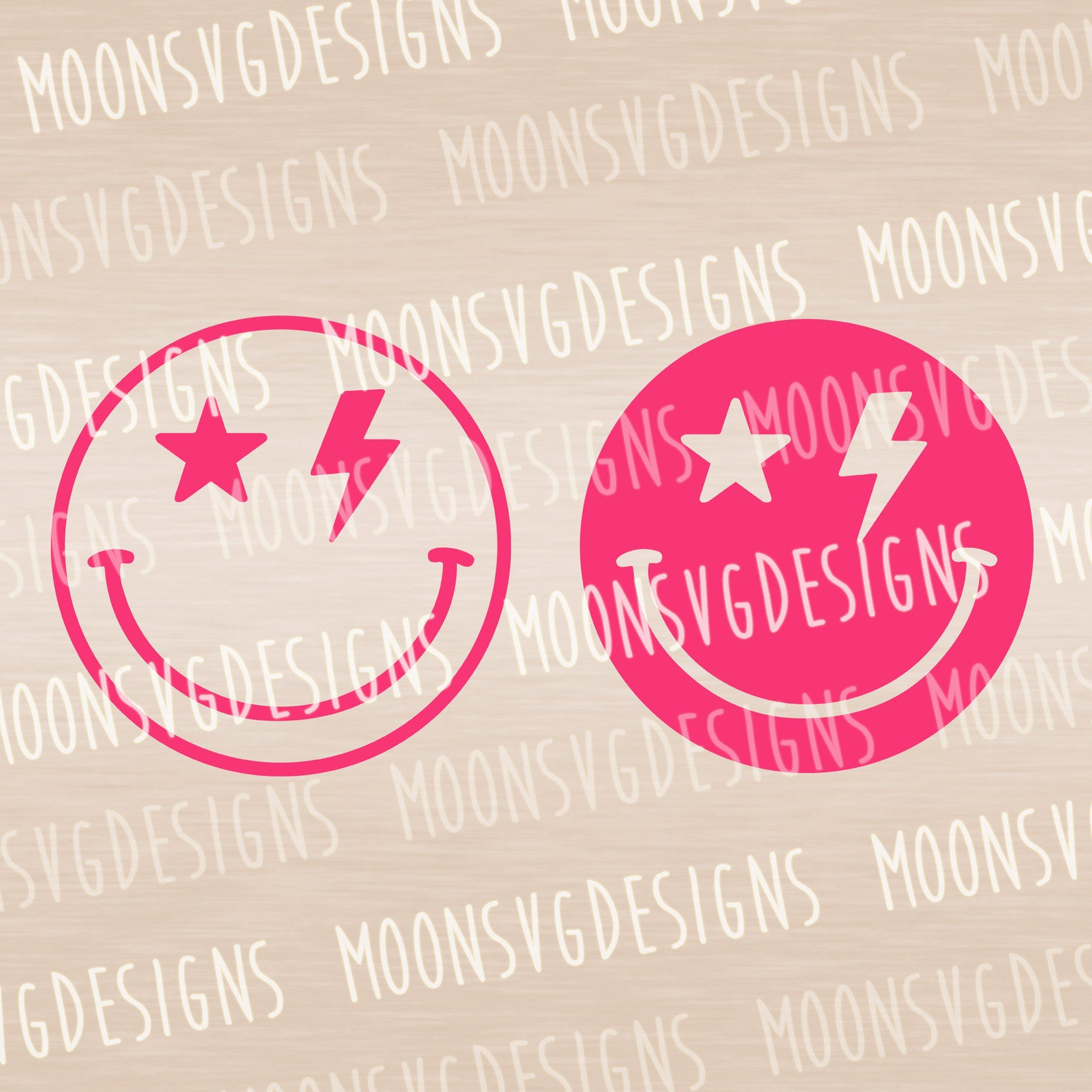 Star Lightning Bolt Happy Face SVG, Lightning Bolt Happy Svg, Star Face ...