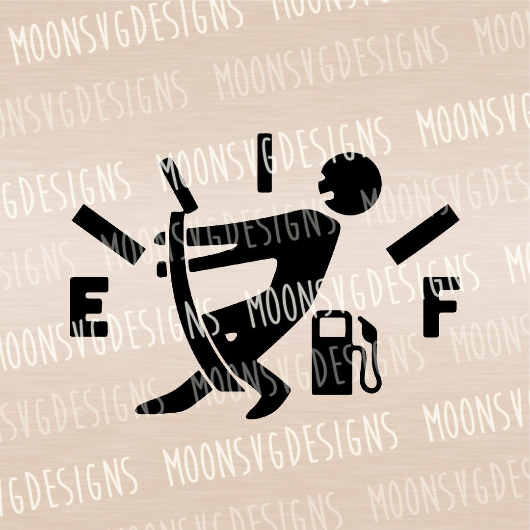 Empty Gas SVG, Mom Life SVG, Patience Gauge Empty SVG, Iron on File ...
