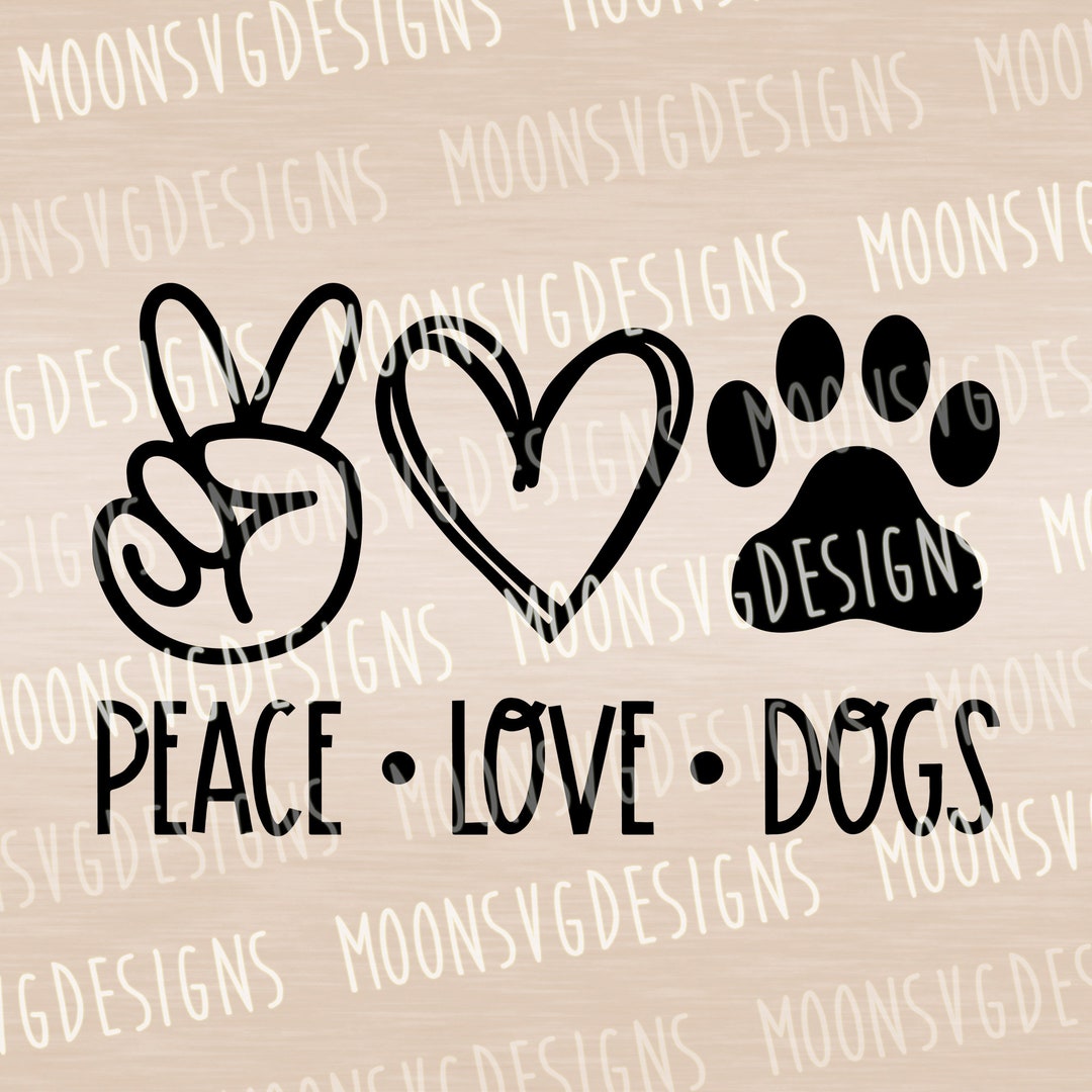 Perros de amor de paz SVG, Dog mama SVG, plancha en SVG, Cortar ...