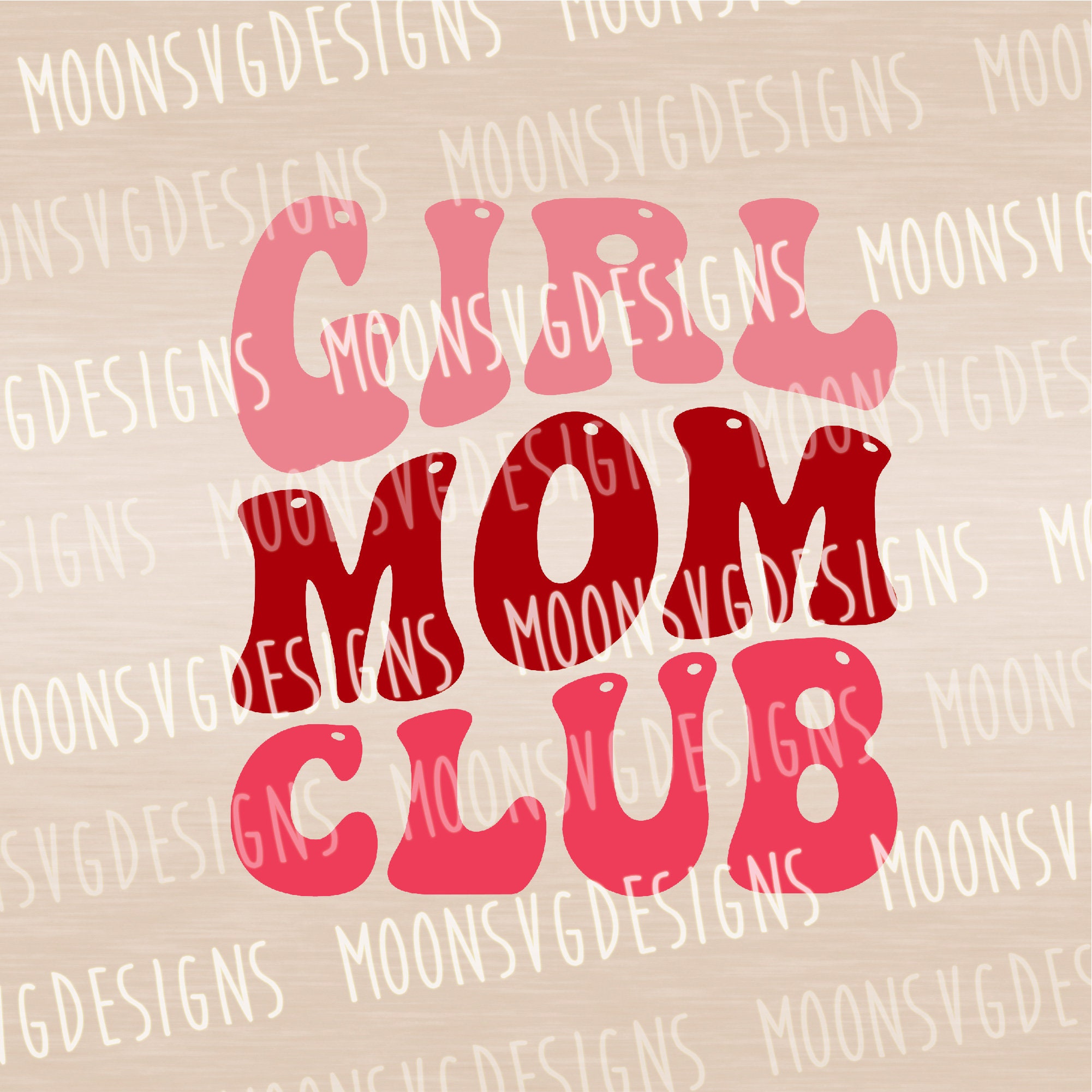 Girl Mom Club SVG Groovy SVG Mother's Day Mom of Girls - Etsy