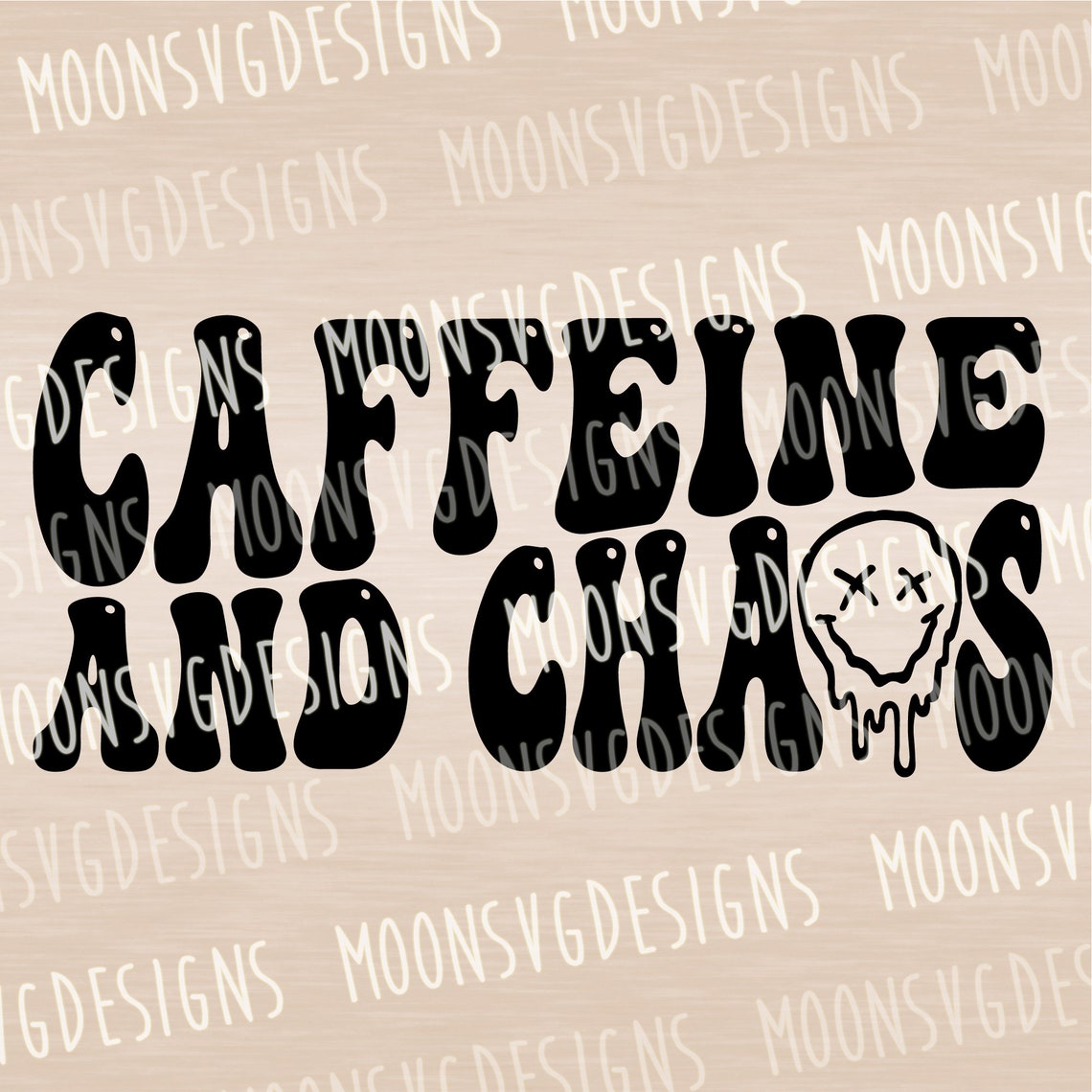 Caffeine and Chaos Svg Coffee SVG Mom Life SVG Funny SVG - Etsy