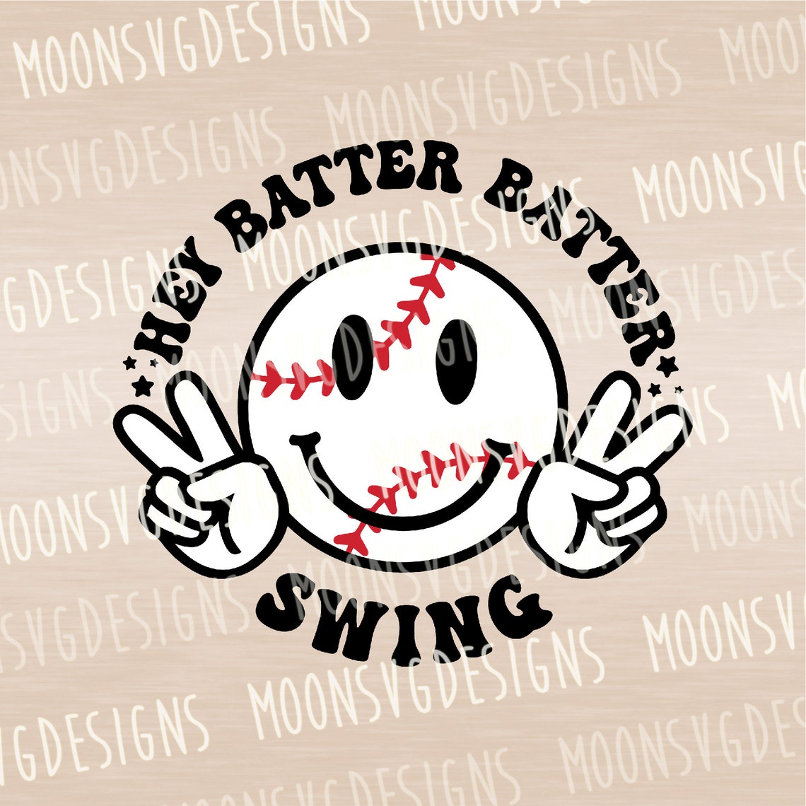 Hey Batter Batter Swing SVG, Retro Baseball Smile SVG, Sport SVG, Iron ...