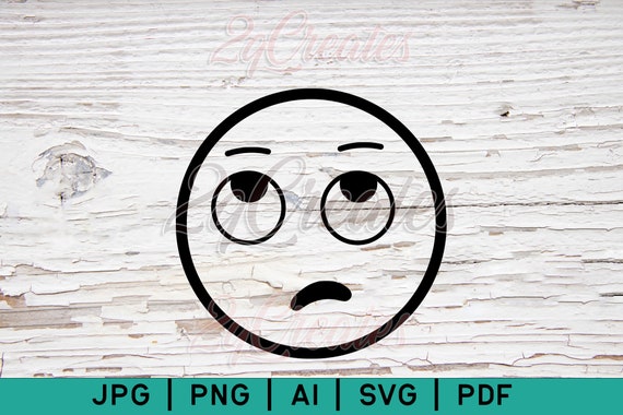 Eye Roll Emoji SVG Cut File Eye Roll Silhouette Eyeroll - Etsy Australia