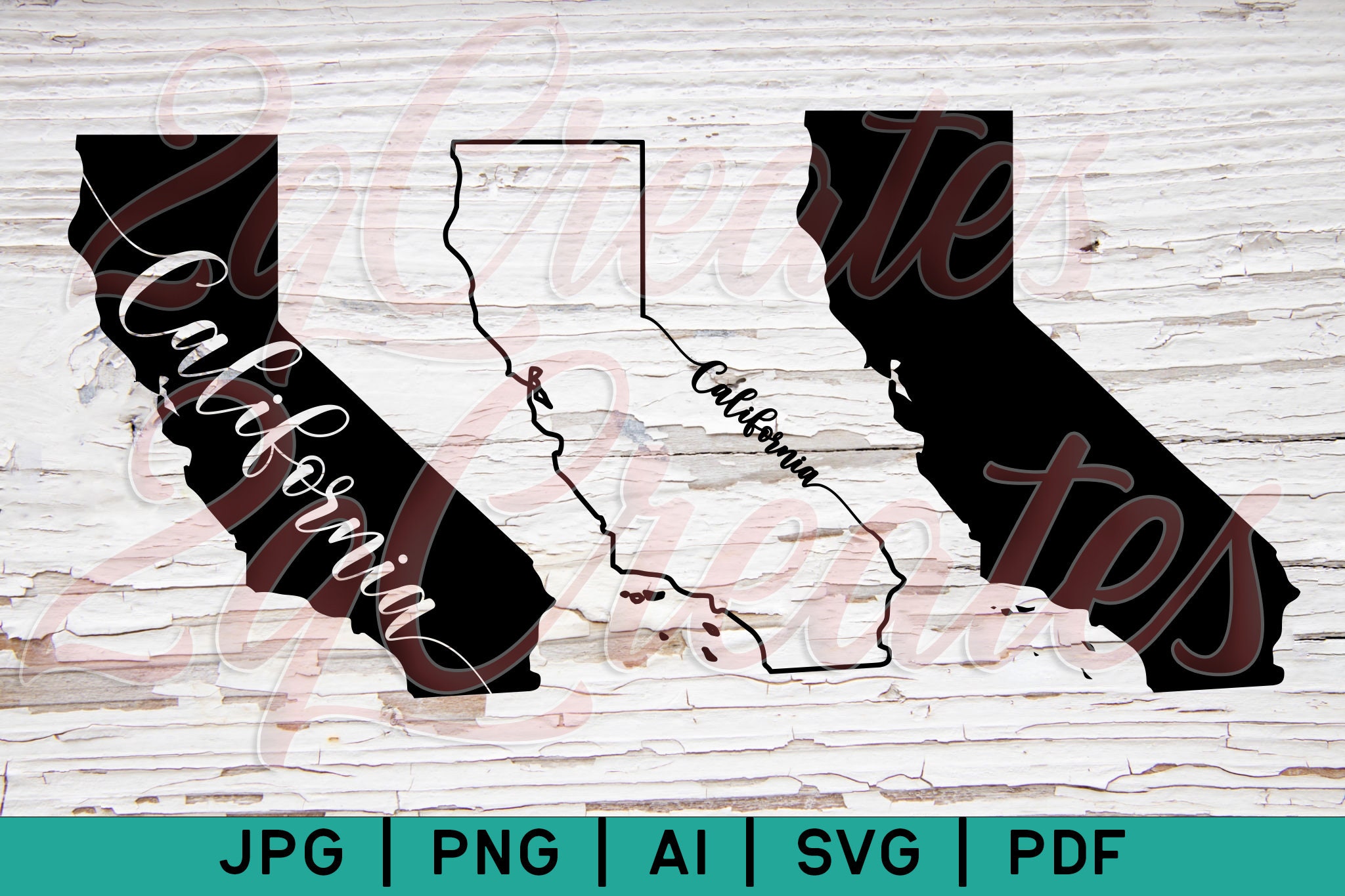 California State SVG Cut File | California Outline | California ...