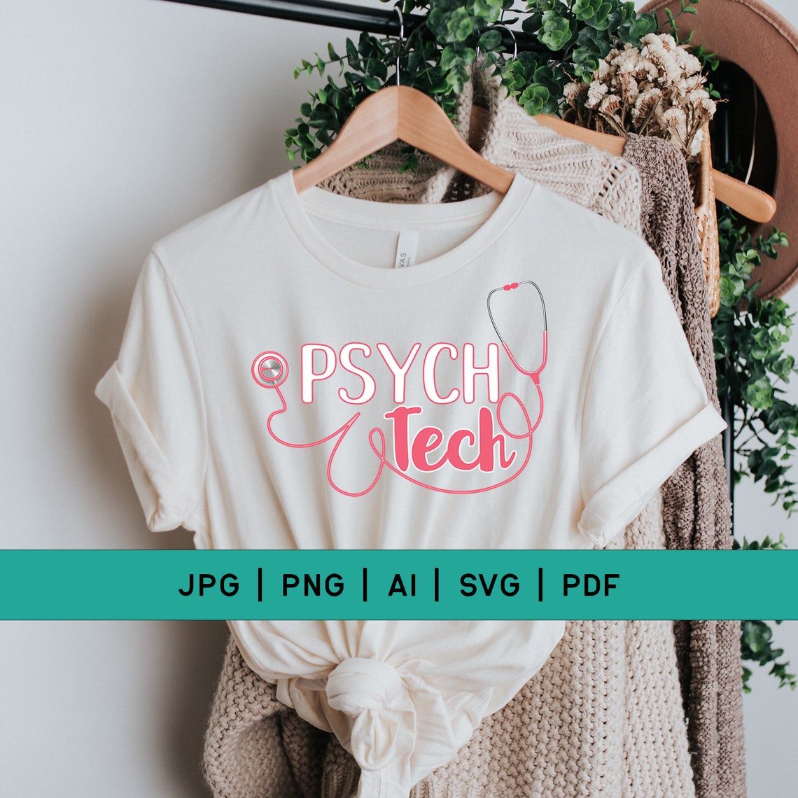 Psychiatric Technician SVG Cut File | Psych Tech Sublimation File ...