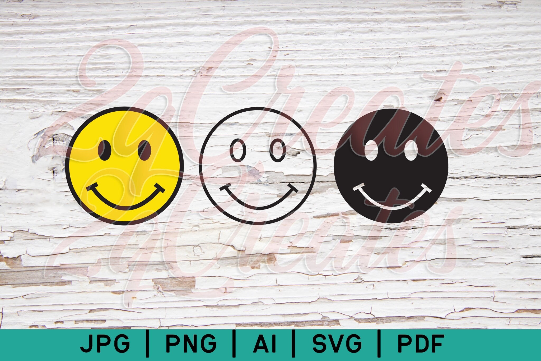 Smiley Face Emoji SVG Cut File | Happy Face Silhouette | Happy Emoji ...