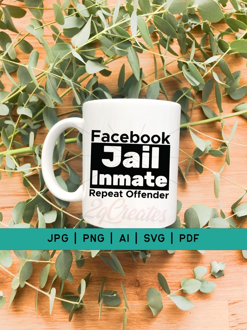 Facebook Jail Inmate SVG Cut File | Facebook Jail Inmate Sublimation ...