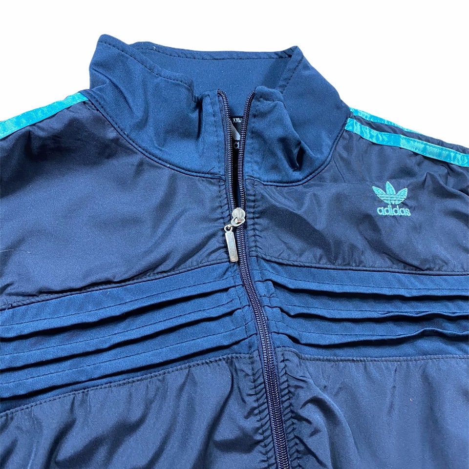 Blue Adidas Zip up Hoodie Track Jacket - Etsy